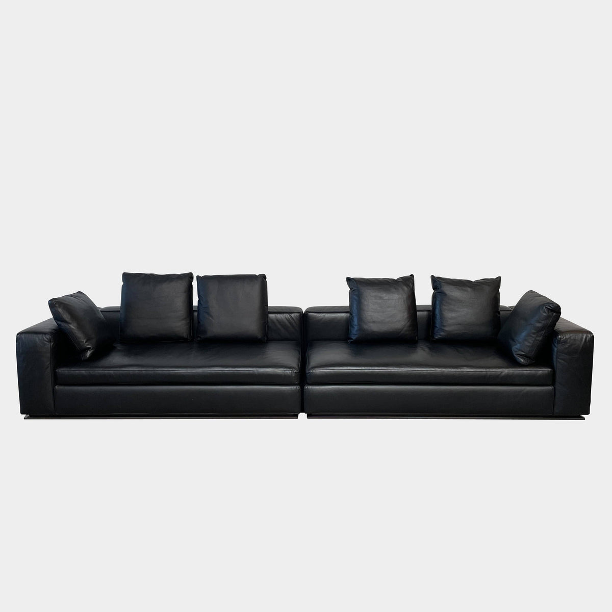 Buy Our Minotti Hamilton Black Leather Sofa by Rodolfo Dordoni ...